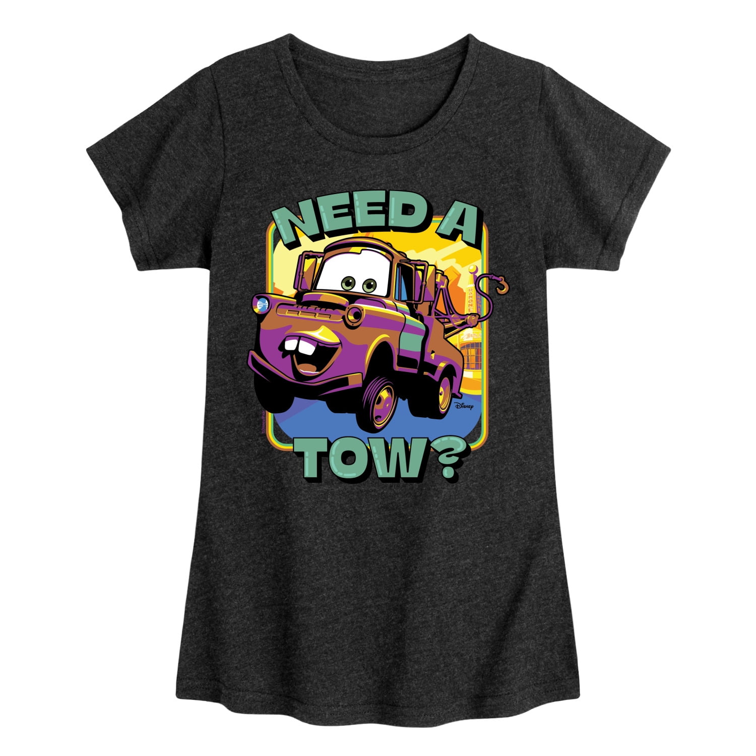 Disney Cars - Mater Need A Tow - Toddler & Youth Girls Short Sleeve ...