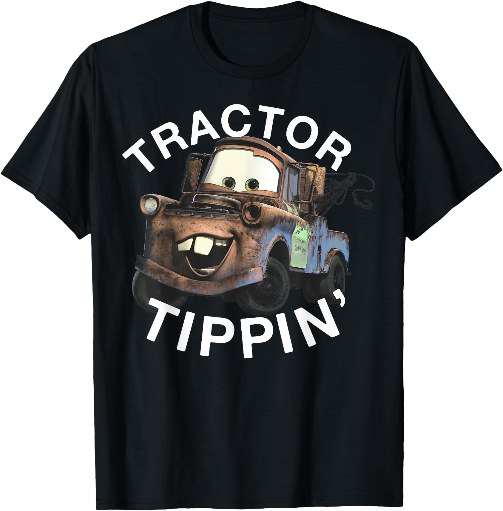 Disney Cars Mater Tractor Tippin' Vintage Rusted Logo T-Shirt - Walmart.com
