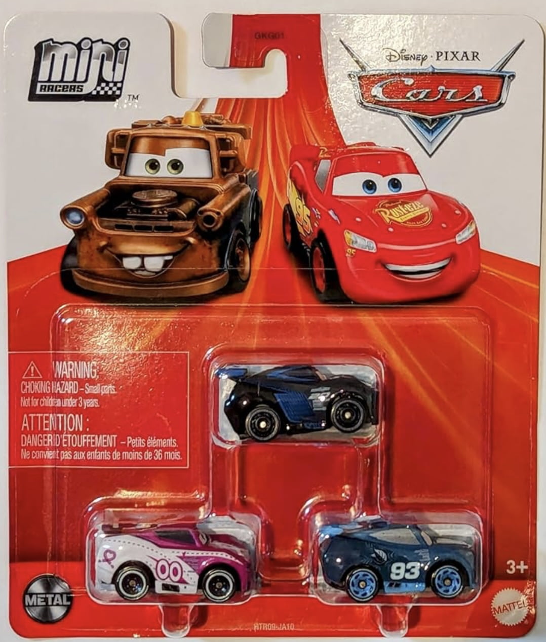 Disney Cars Mini Racers 3 Pack Nick Shift Flip Over Jackson Storm ...