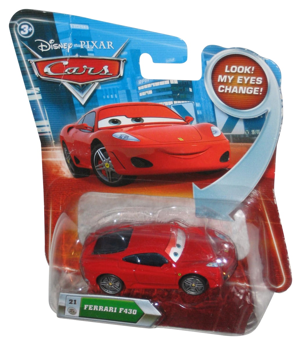Disney Cars Movie Lenticluar Eyes Change Ferrari F430 Red Toy Car #21 ...