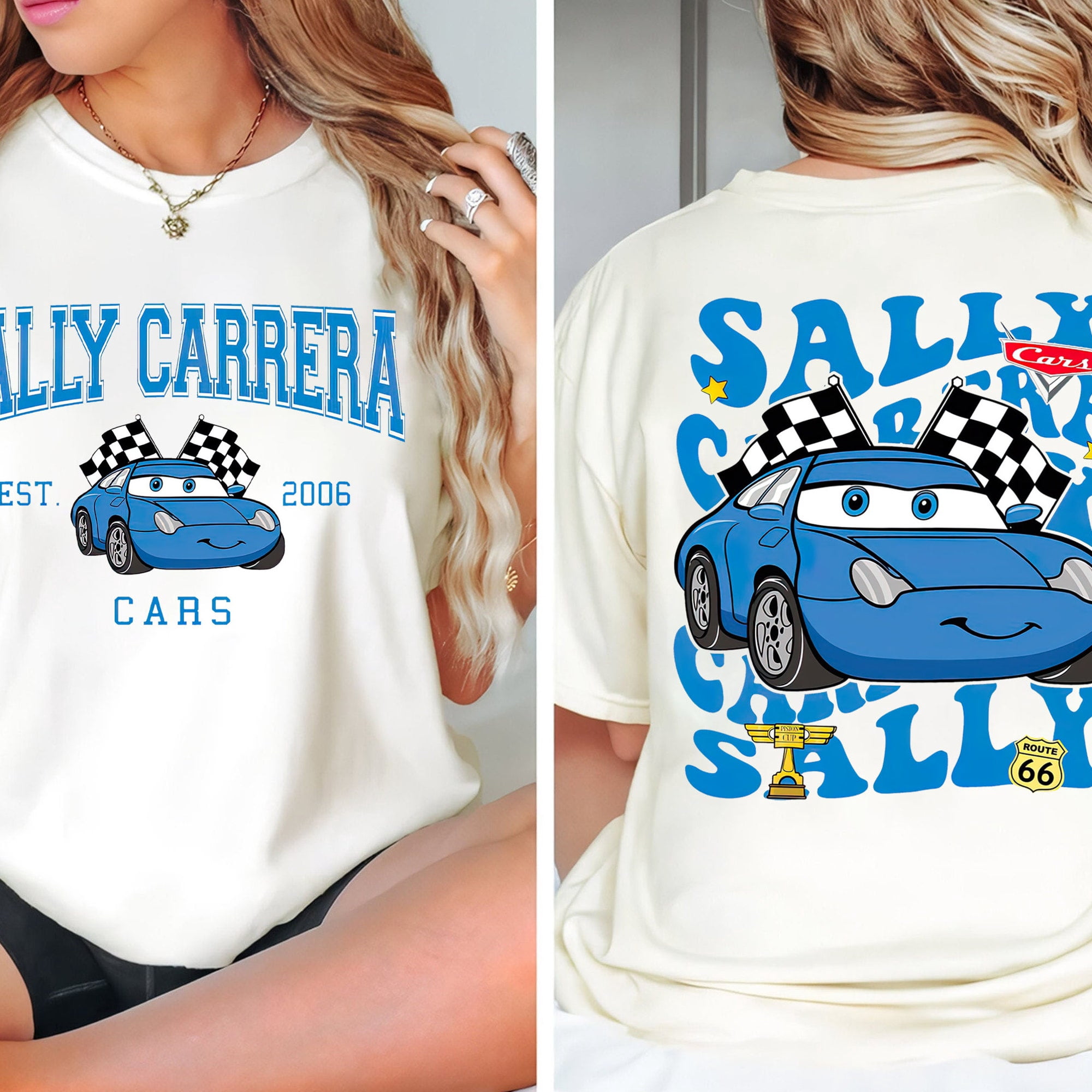 Disney Cars Movie Shirt Sally Carrera Cars On The Road T-shirt Cars ...