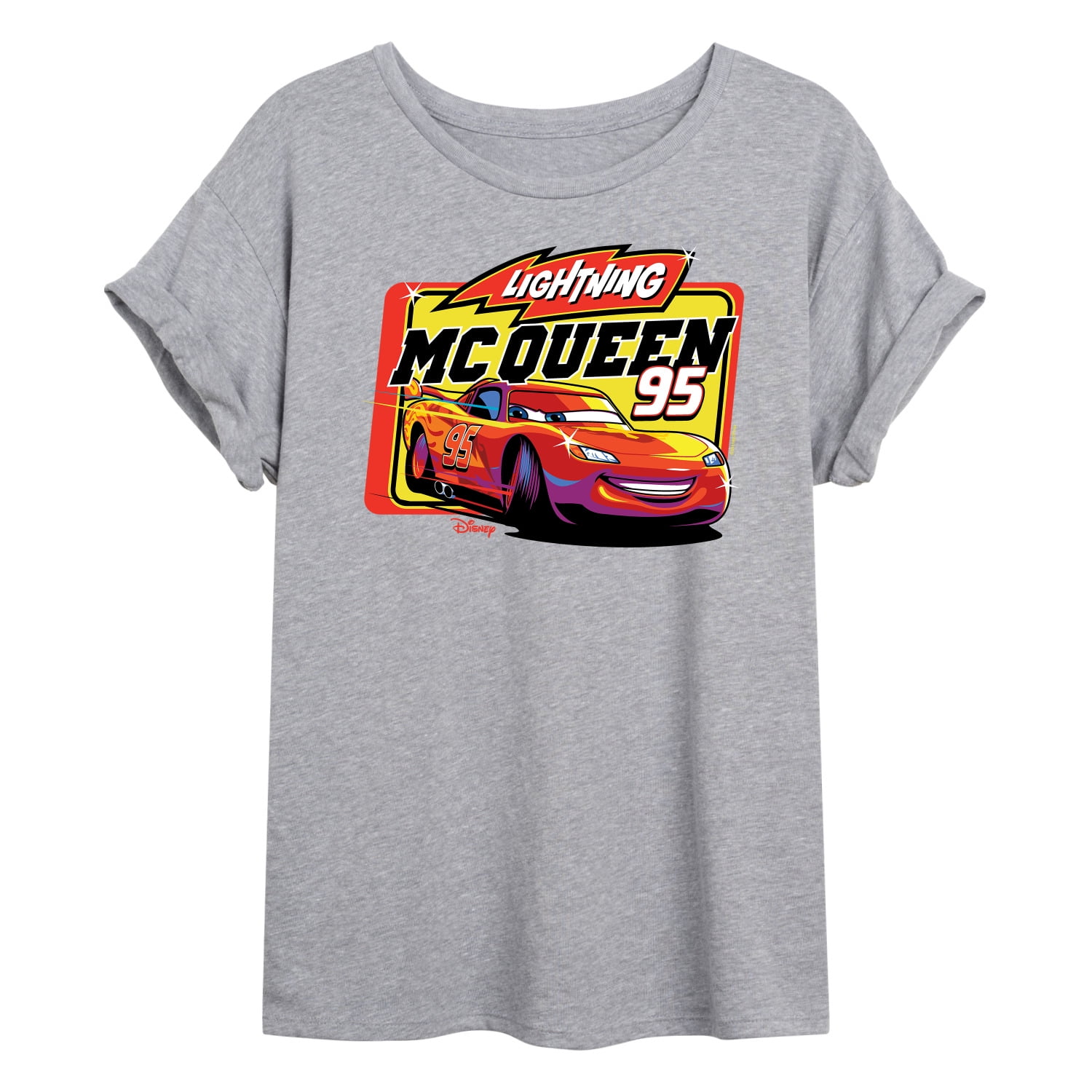 Disney Cars - Original Lightning McQueen #95 - Women's Oversized T ...