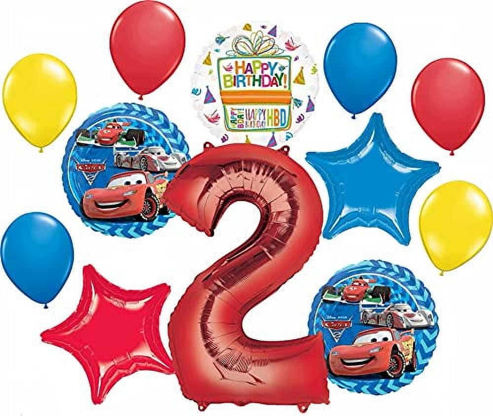 Disney Pixar Cars Themed Lightning McQueen 2nd Birthday Party Supplies ...