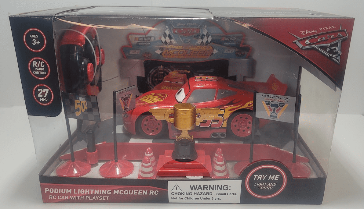 Disney Cars Podium Lightning Mcqueen Rc Car And Playset - Walmart.com