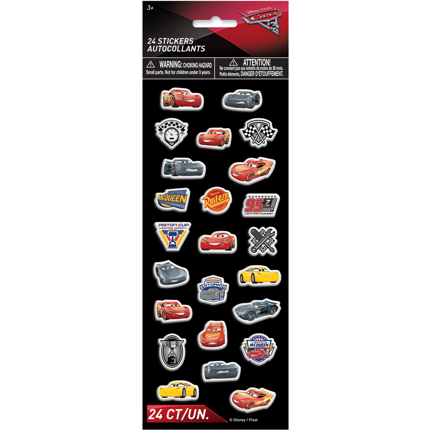 Disney Cars Puffy Sticker Sheet, 1ct - Walmart.com