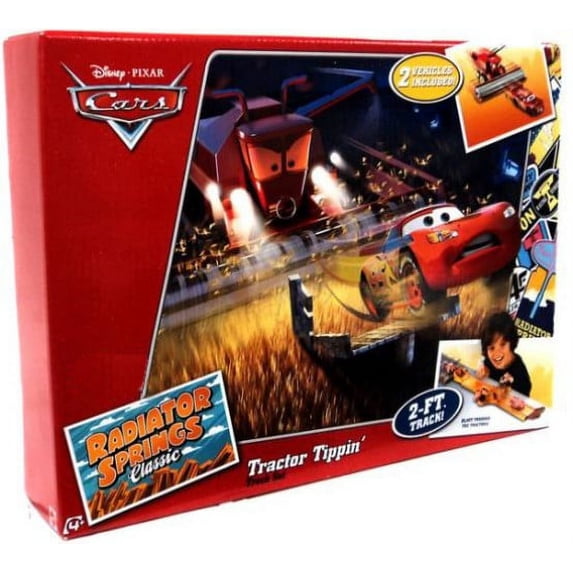 Disney Pixar Cars Lightning McQueen Tractor Tippin' Toy Movie Playset ...