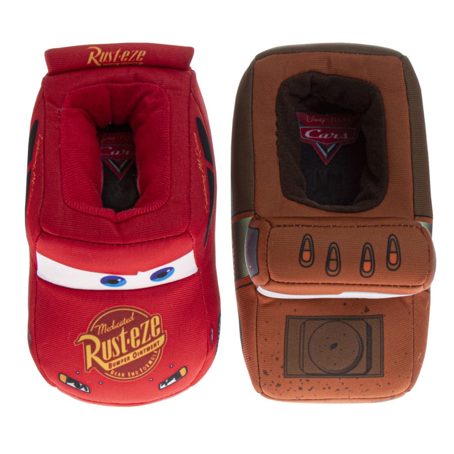 Disney Cars Slippers for Kids Lightning Mcqueen Plush Comfy House Shoes ...