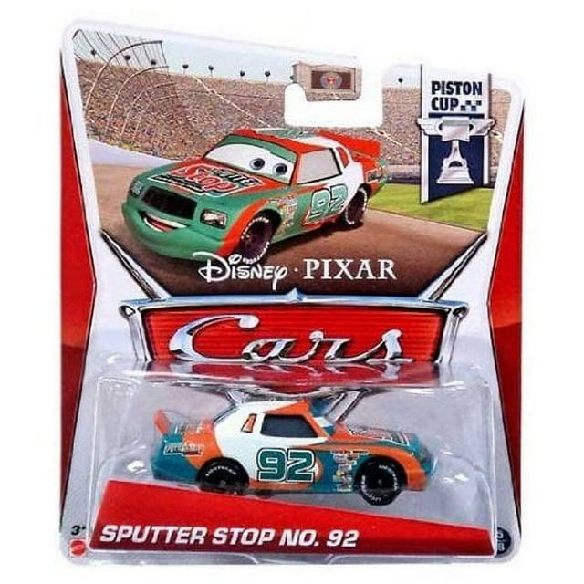 Disney Cars Sputter Stop No. 92 Piston Cup Mattel Die Cast Toy Car #15 ...
