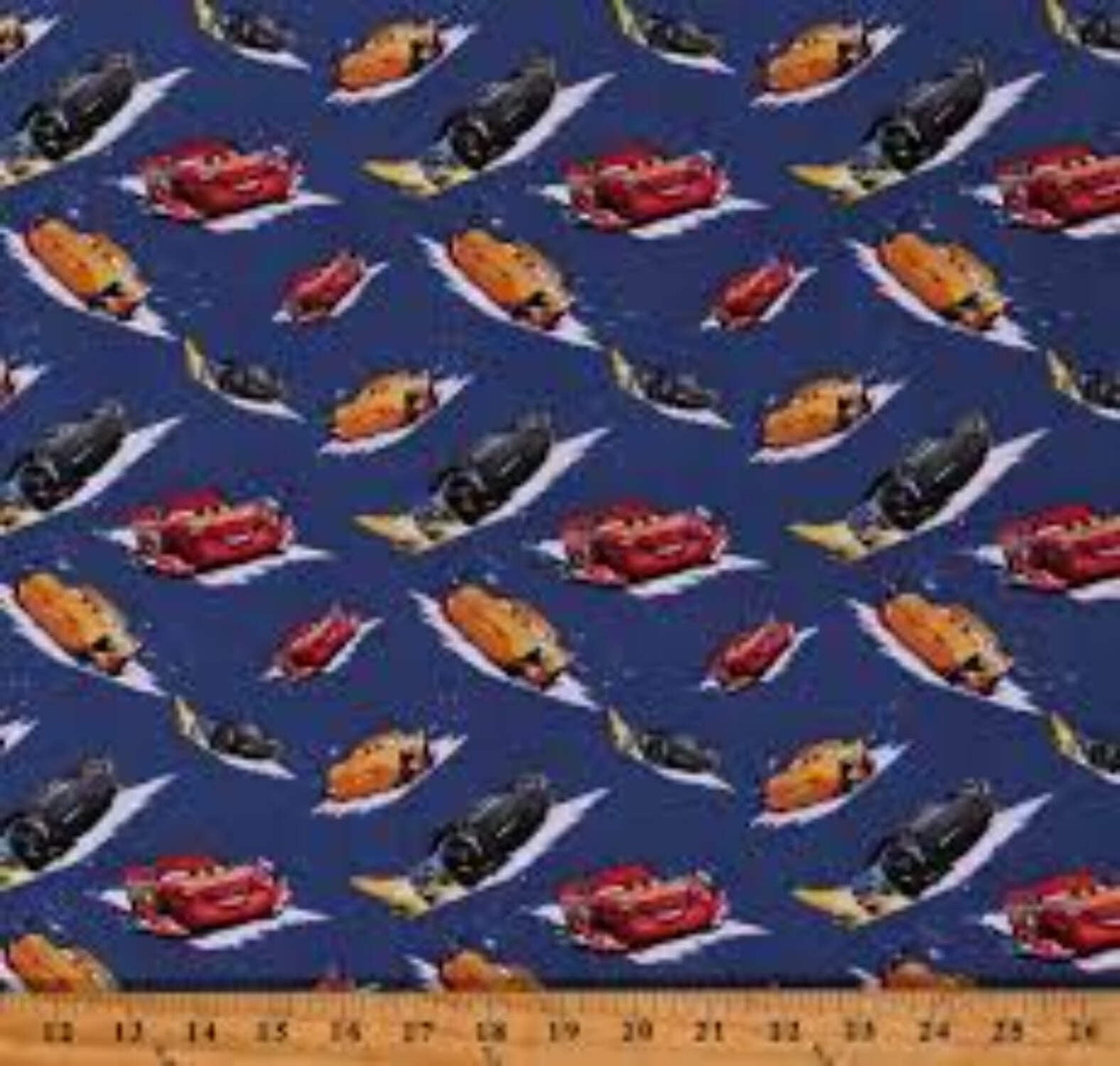 Disney Cars Tossed Cotton Fabric - Walmart.com
