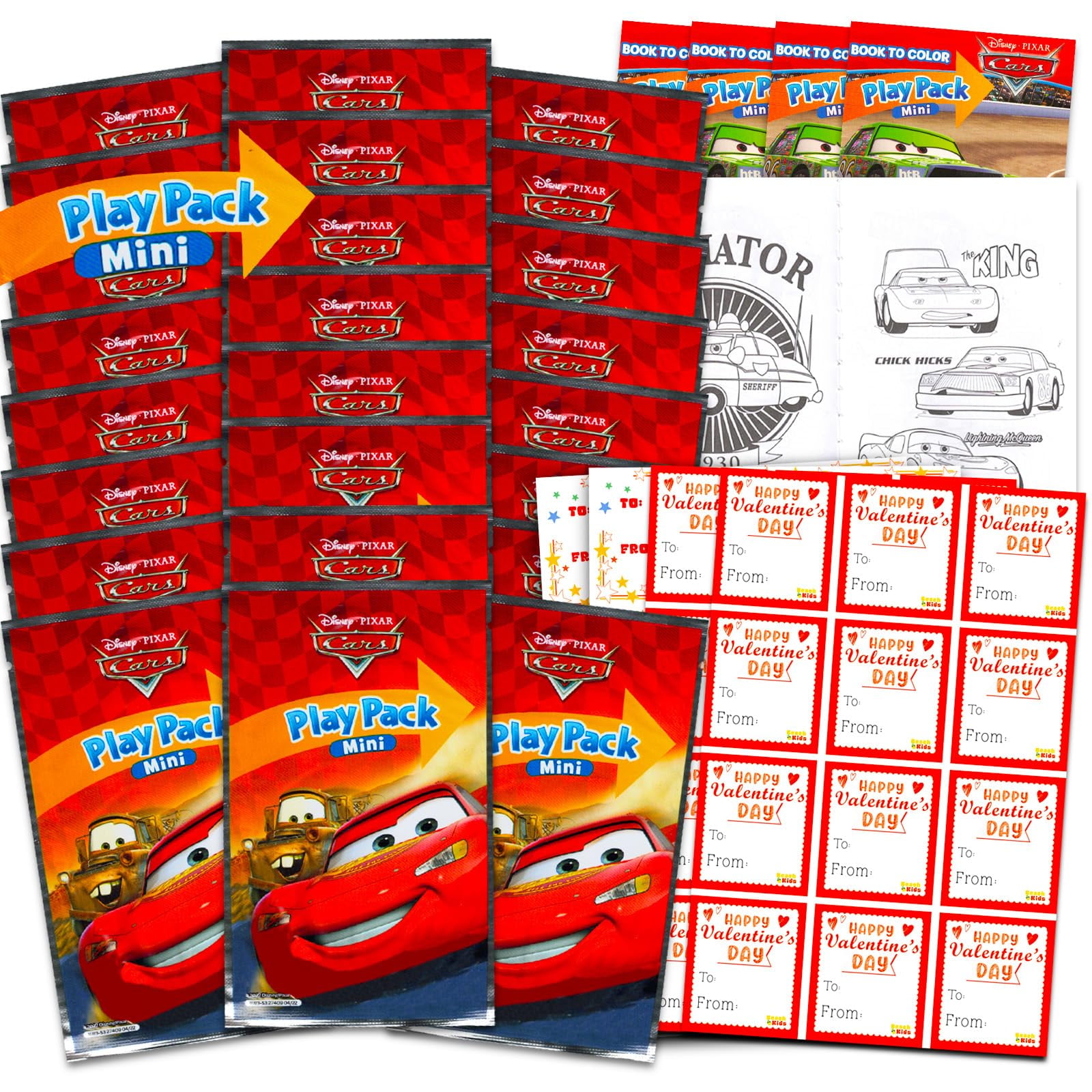 Disney Cars Valentine's Day Classroom Gift Exchange Bundle - 24 ...