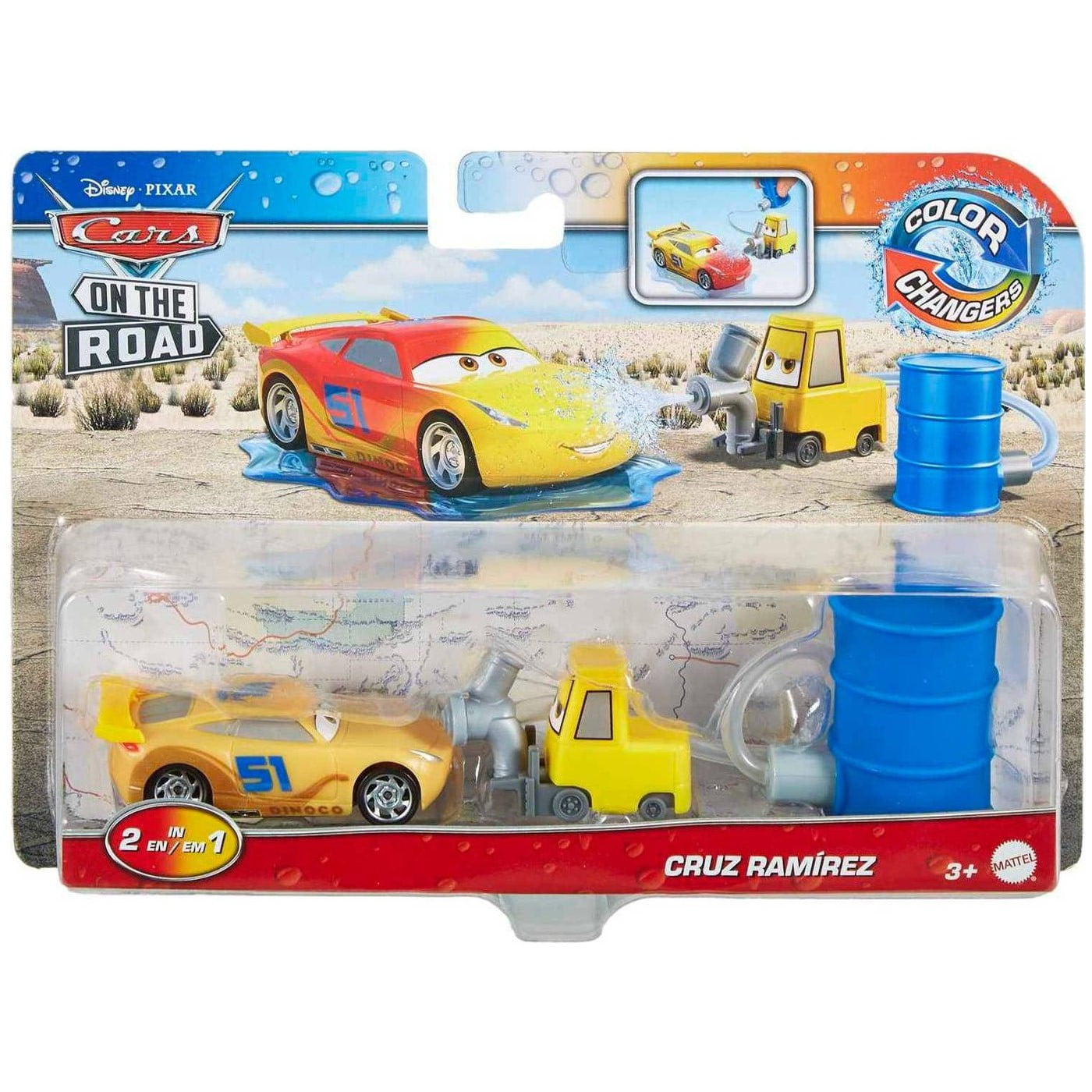 Mattel Disney Pixar Cars Playset, Color Changing Cruz Ramirez, Pitty ...