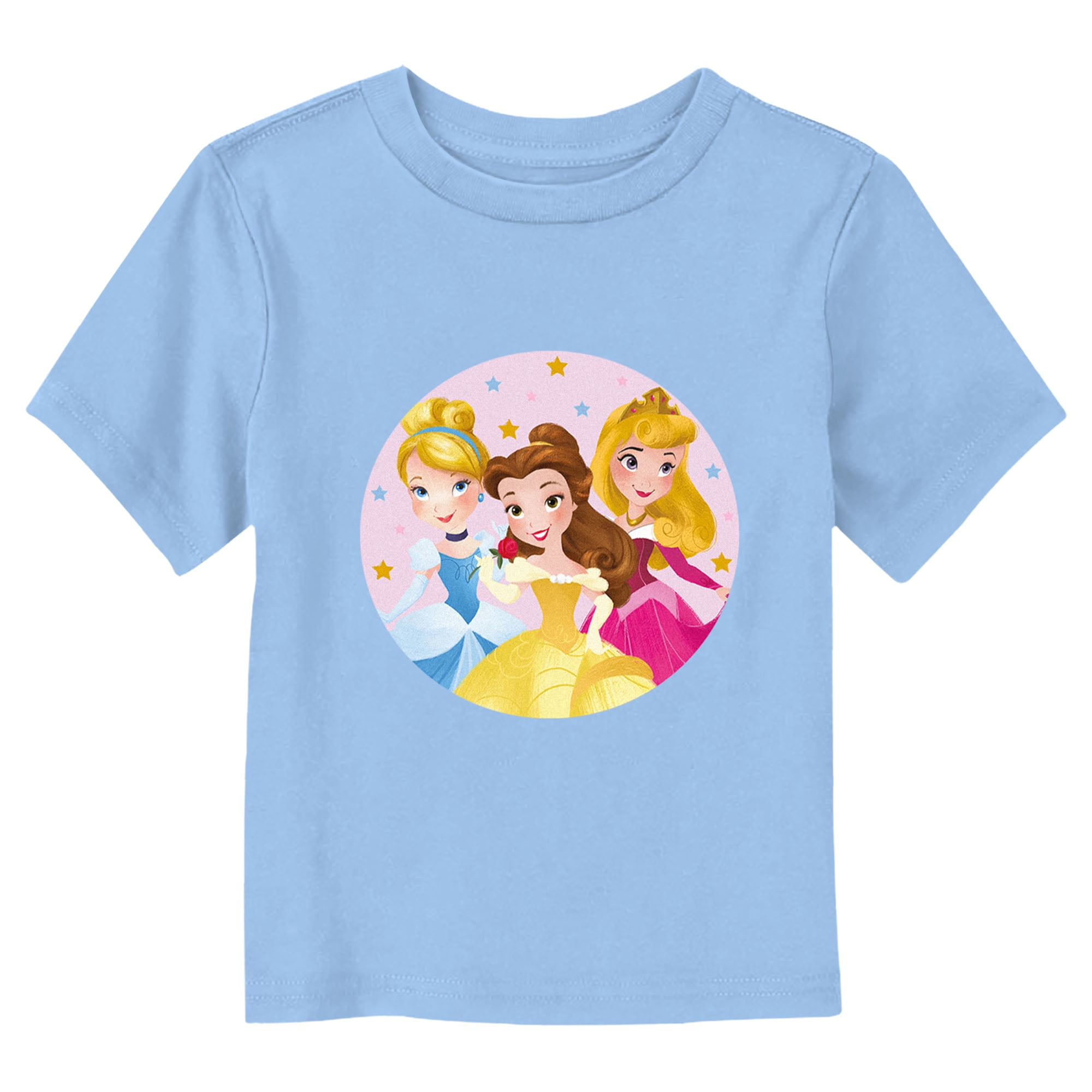 Disney Cartoon Princesses Badge Graphic T-Shirt - Walmart.com