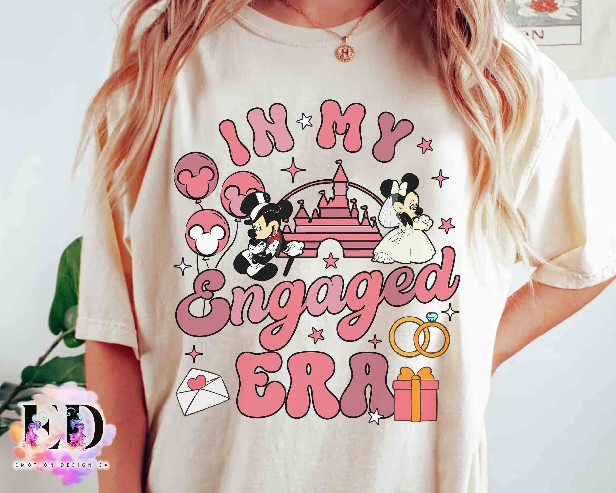 Disney Castle In My Engaged Era Shirt, Mickey Minnie Bride and Groom ...