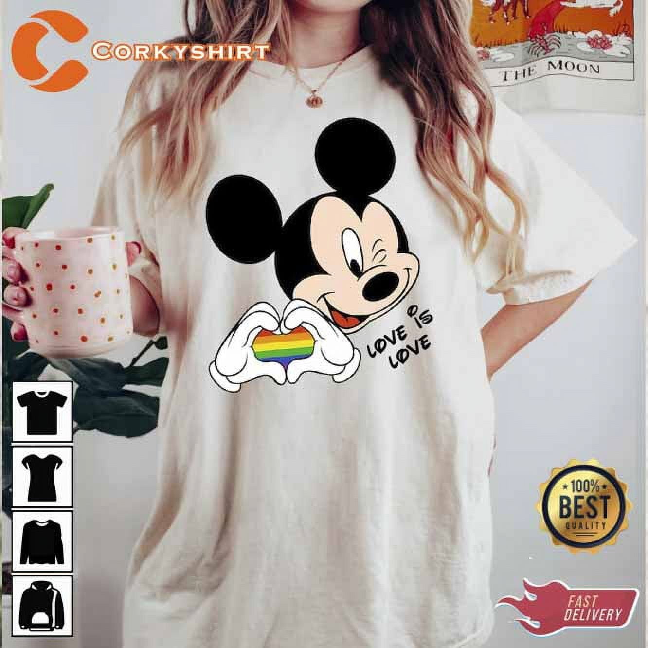 Disney Castle Love Is Love Mickey Mouse Lgbtq Pride Month Shirt ...