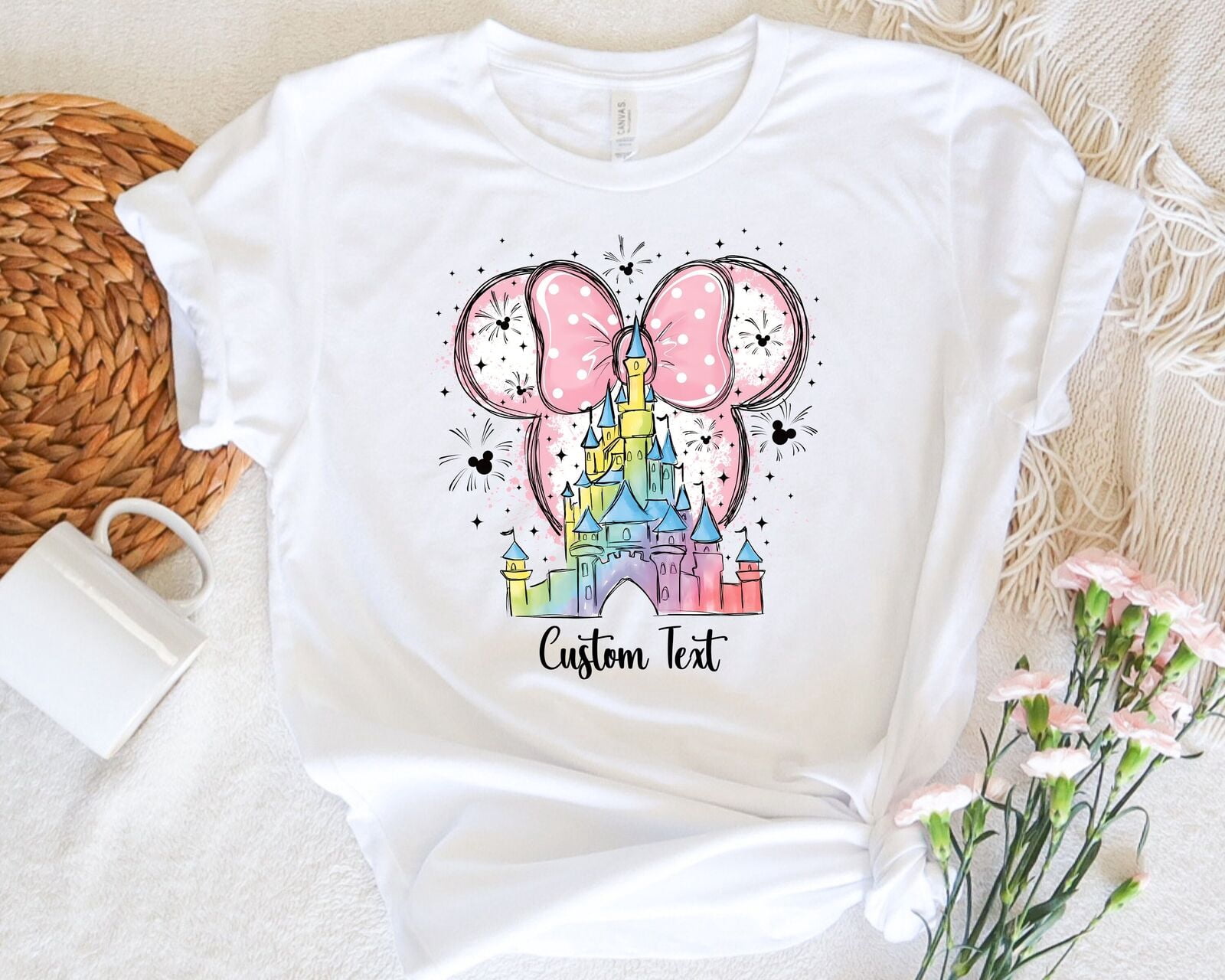 Disney Castle Minnie Mouse Shirt, Cute Disney Girl Shirt, Colorful ...