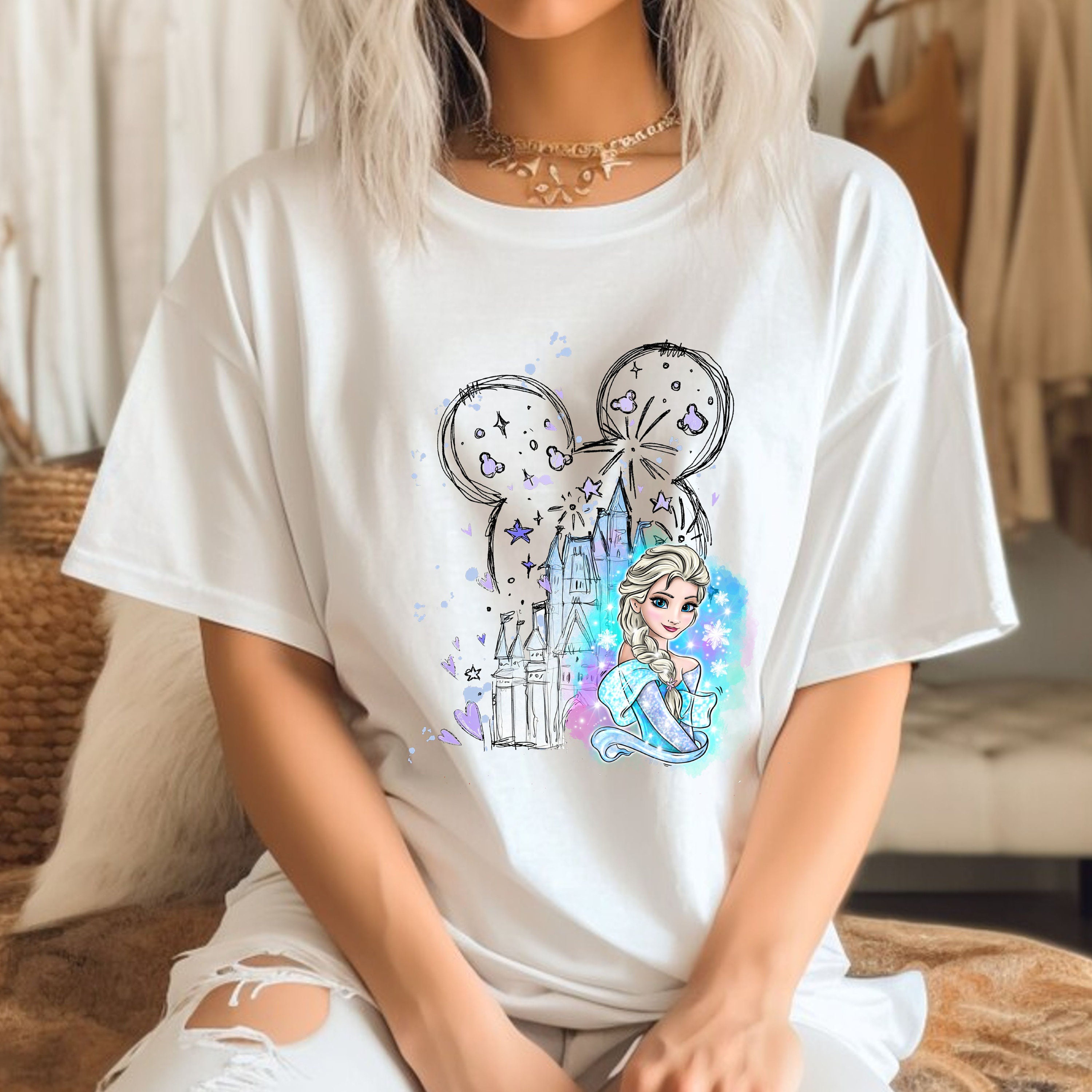 Disney Castle Princess Elsa Shirt, Princess Elsa Shirt, Frozen Elsa ...