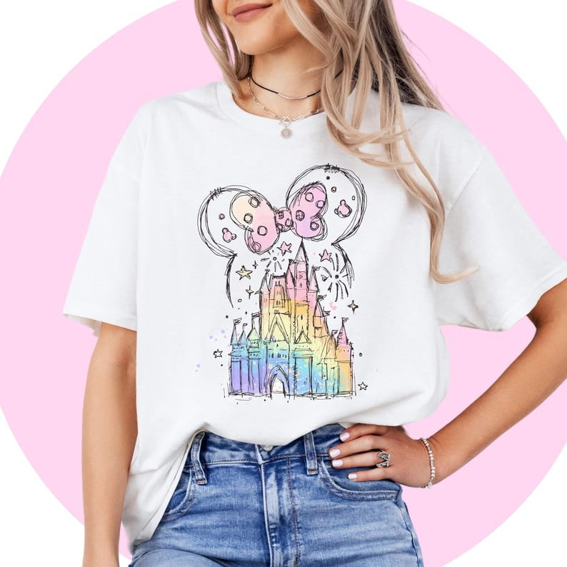 Disney Castle Shirt, Disney Watercolor Castle Tee, Disney Vacation ...