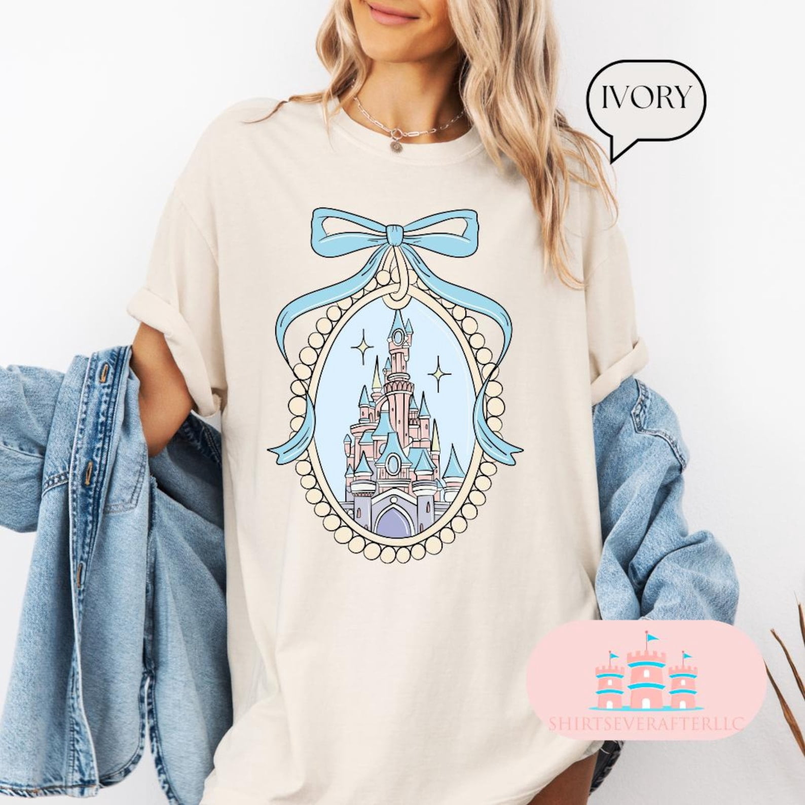 Disney Castle Shirt,Light Blue color,size XL - Walmart.com