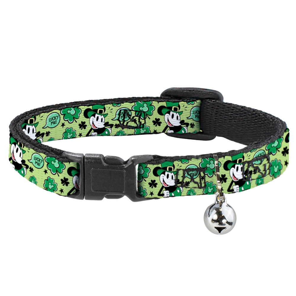 Disney Cat Collar, Breakaway Collar with Bell, Mickey Mouse St Patricks ...