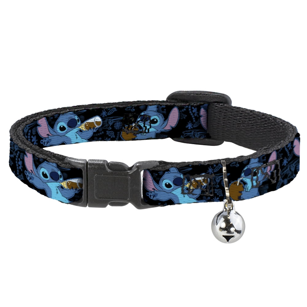 Disney Cat Collar, Breakaway Collar with Bell, Stitch Snacking Poses ...