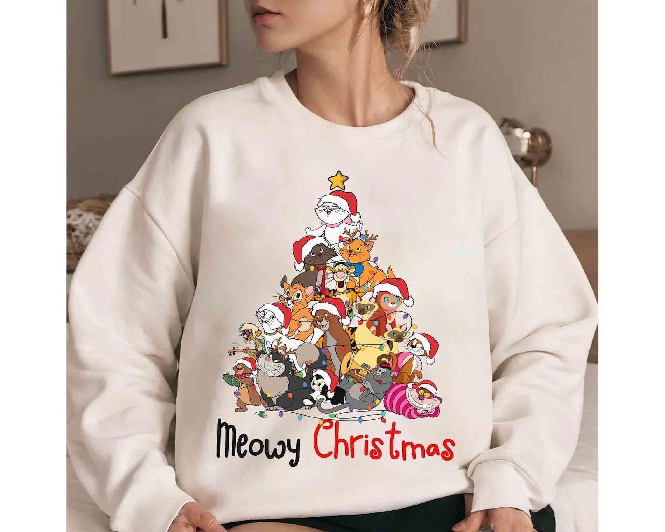 Disney Cat Tigger Marie Cheshire The Aristocats Meowy Christmas shirt ...