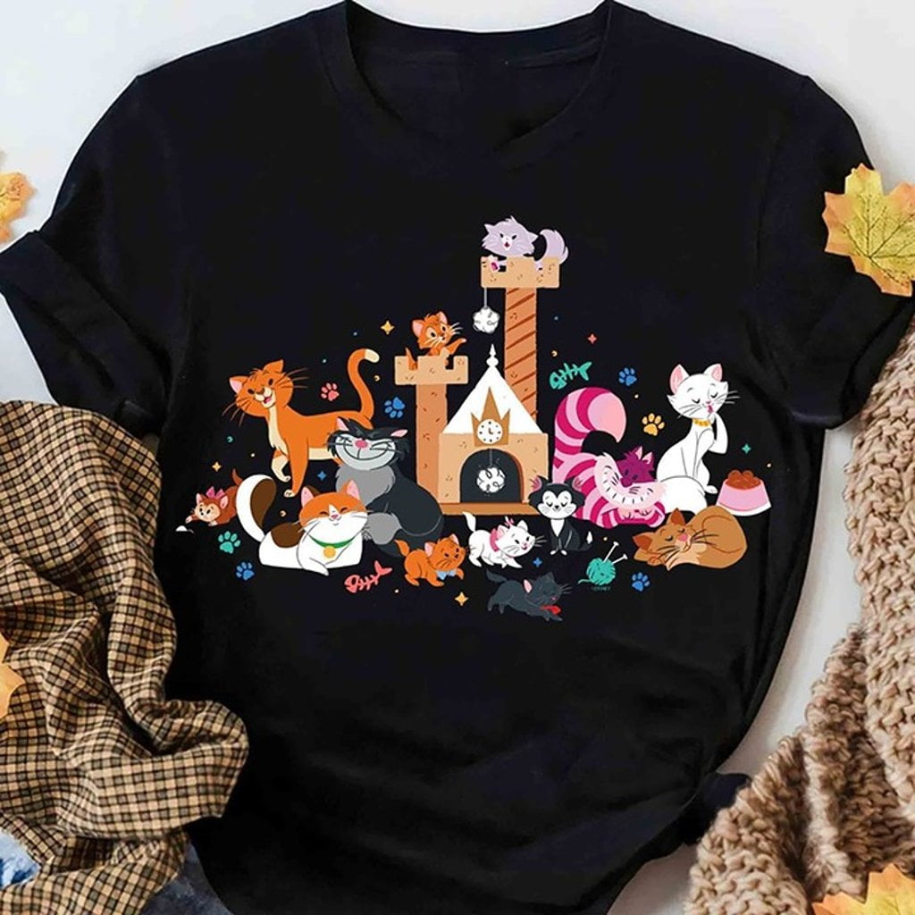 Disney Cats Character Group Kitten Friends T-shirt,White color,size S ...