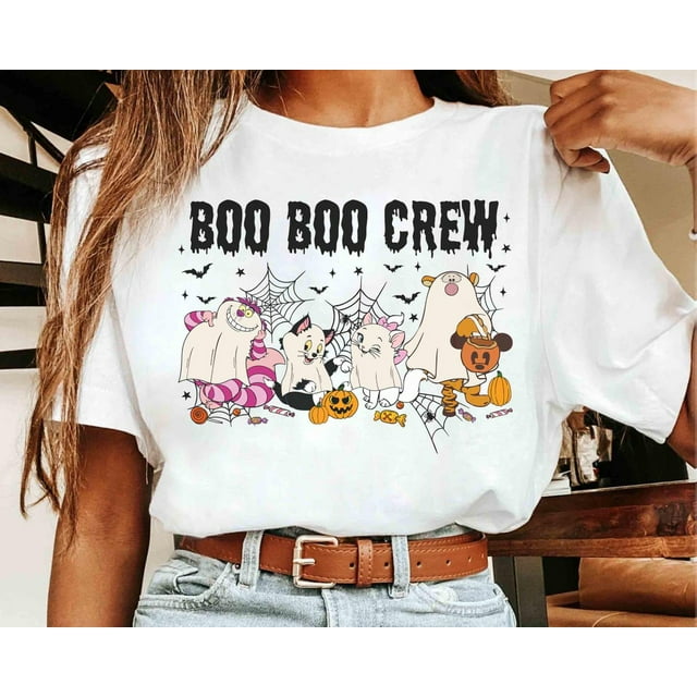 Disney Cats Characters Ghost Halloween Shirts Boo Boo Crew Spooky