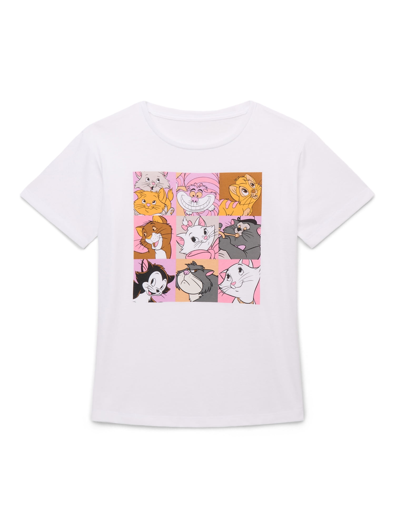 Disney Cats Girls Short Sleeve Graphic T-Shirt, Sizes 4-16 - Walmart.com