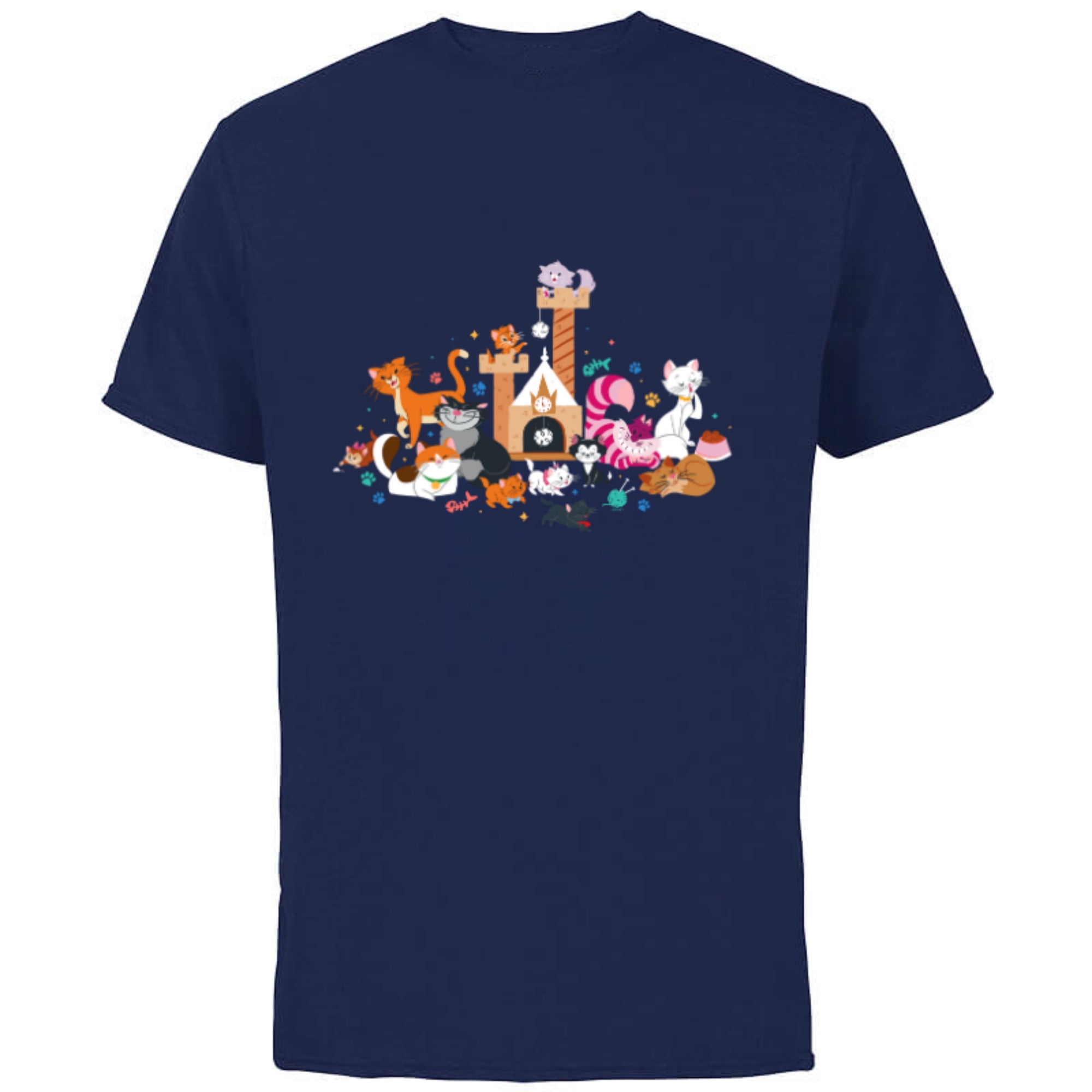 Disney Cats Kitten Friends - Short Sleeve Cotton T-Shirt for Adults ...