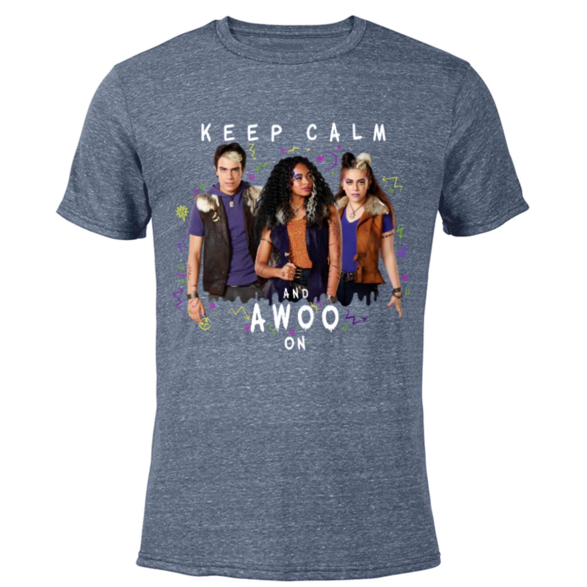 Disney Channel Zombies 2 Keep Calm and Awoo On - Short Sleeve Blended T ...