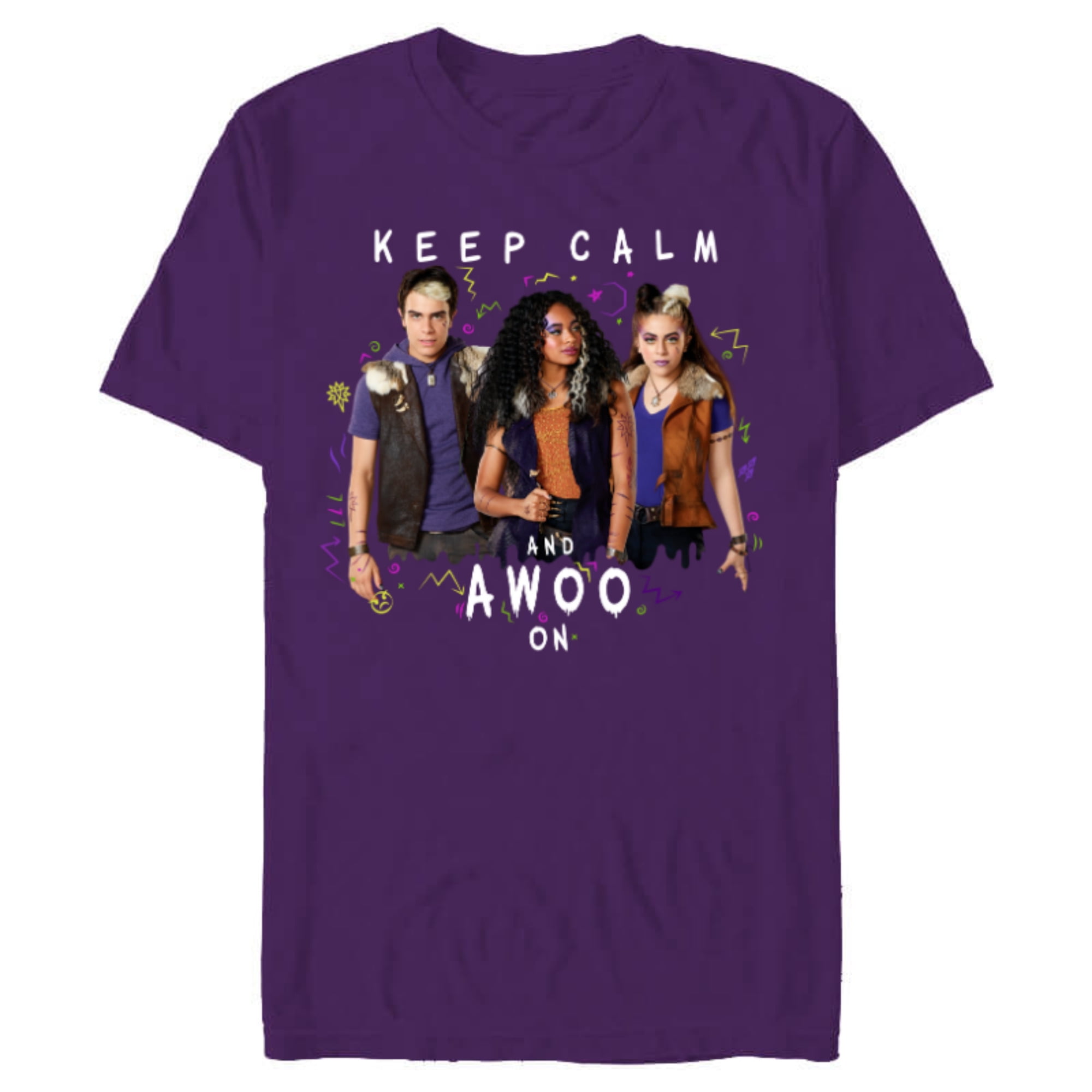 Disney Channel Zombies 2 Keep Calm and Awoo On - Short Sleeve Blended T ...
