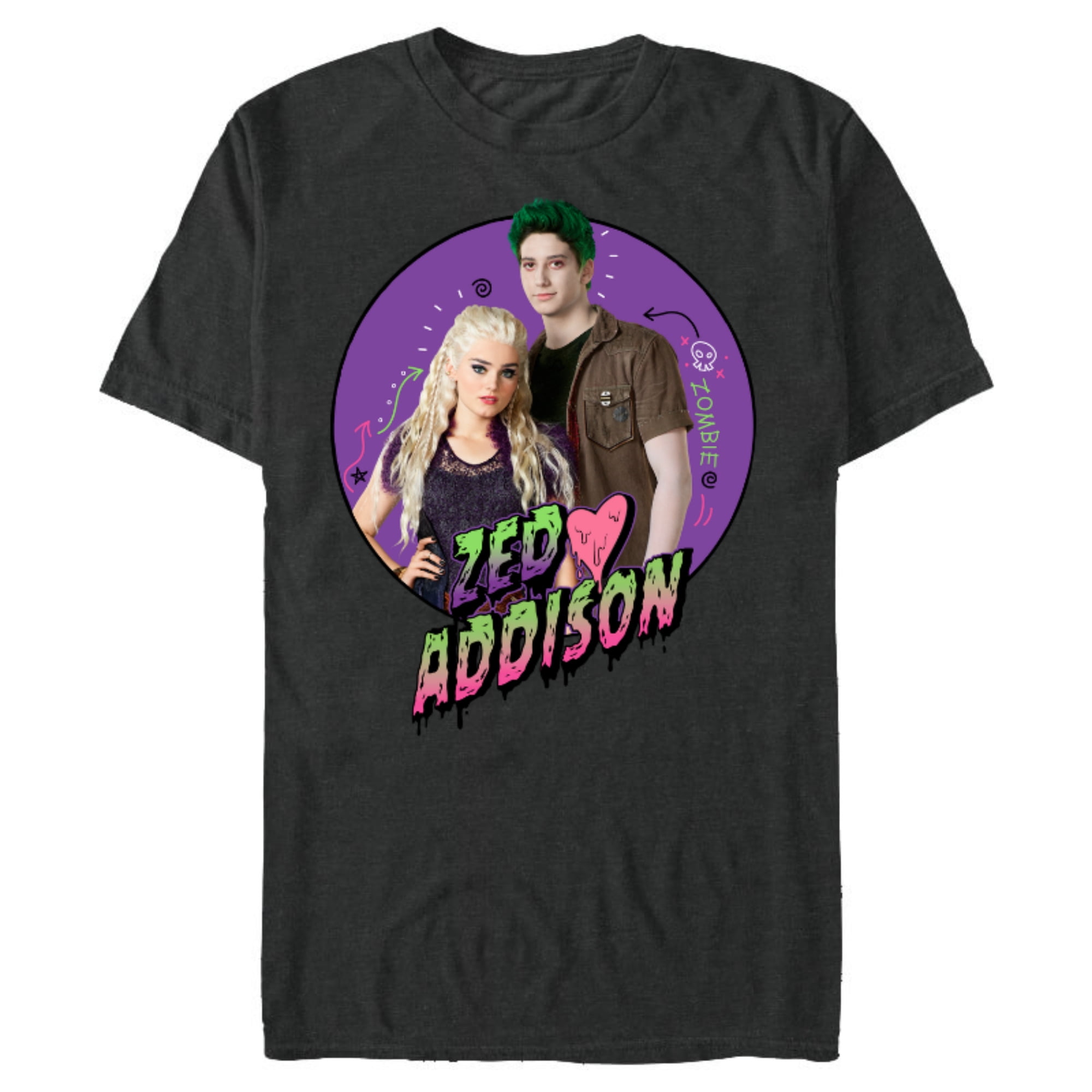 Disney Channel Zombies 2 Zed and Addison Love - Short Sleeve Blended T ...