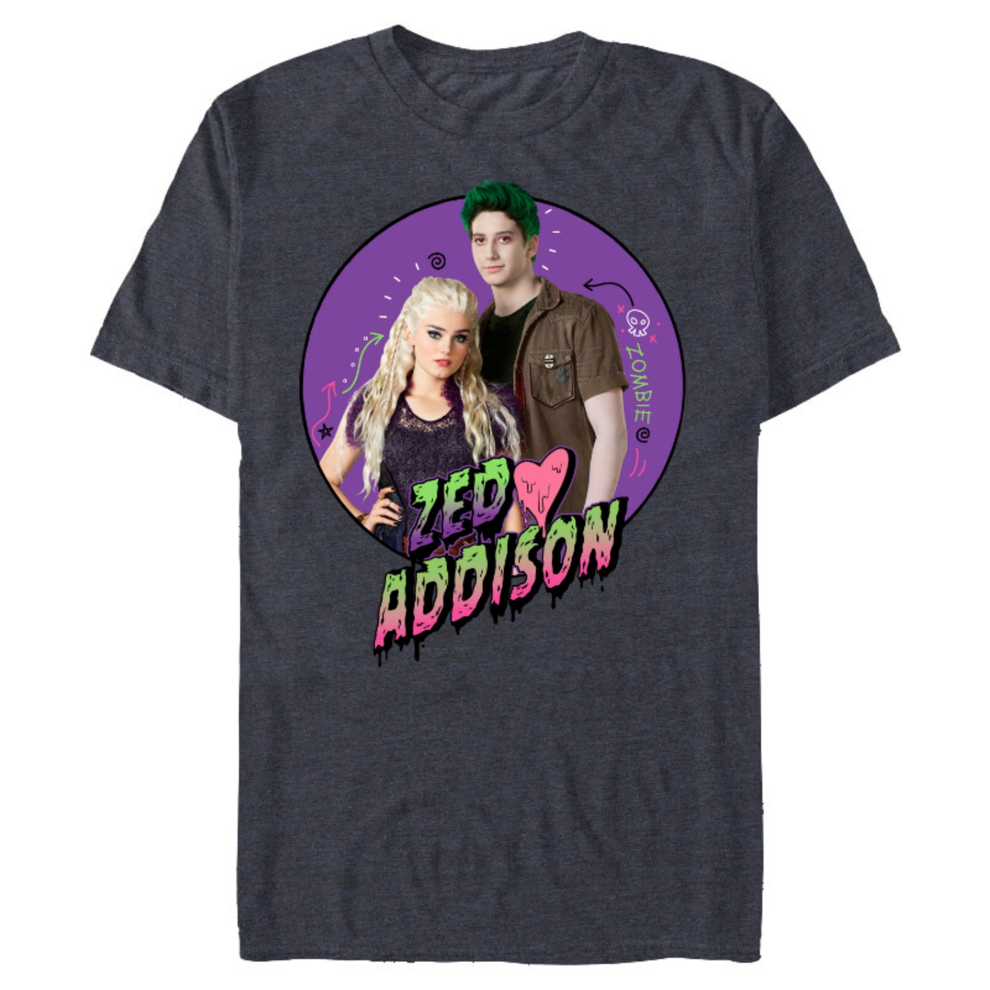 Disney Channel Zombies 2 Zed and Addison Love - Short Sleeve Blended T ...