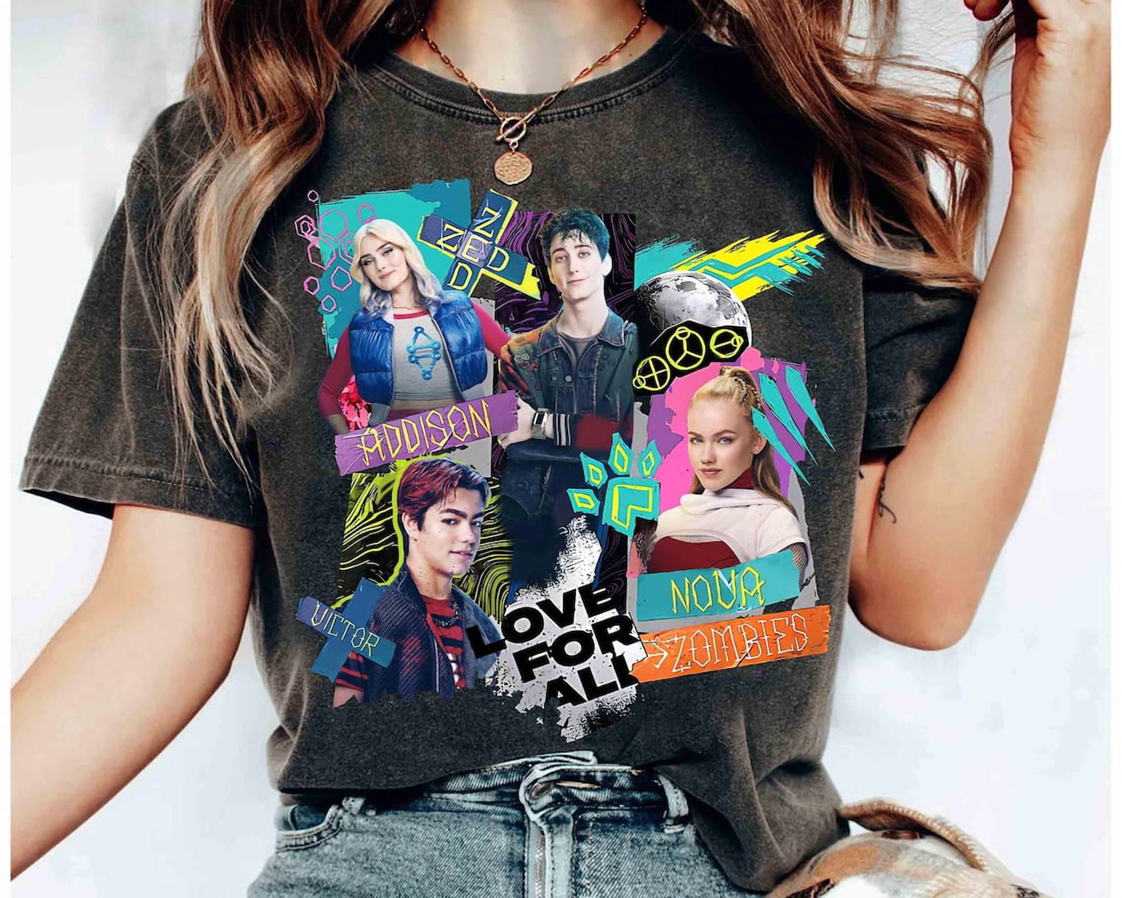 Disney Channel Zombies 4 Movie Characters T-Shirt, Disney Zombies ...