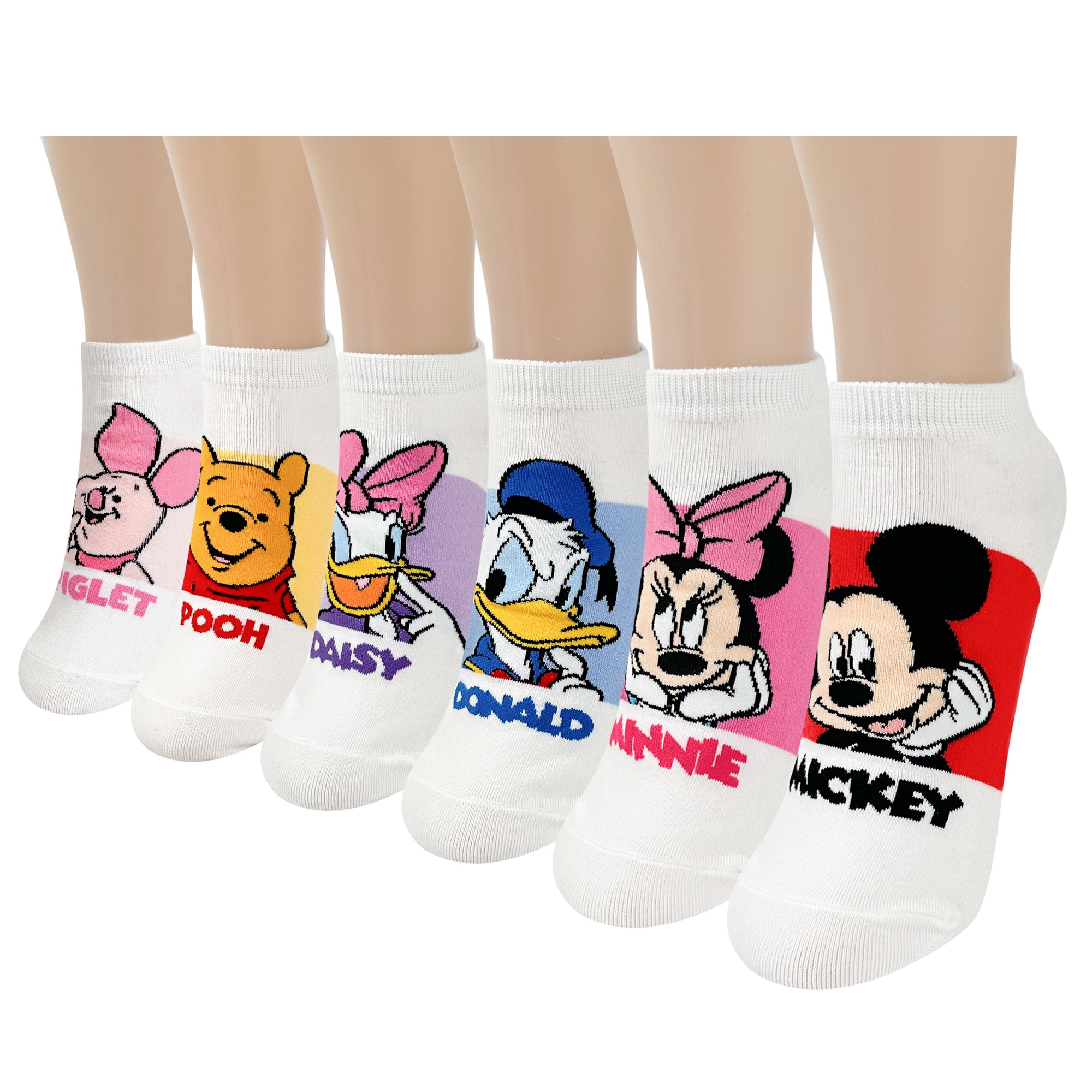 Disney Character Ankle Socks 6 Pairs Set , Mickey Minnie Donald Daisy ...