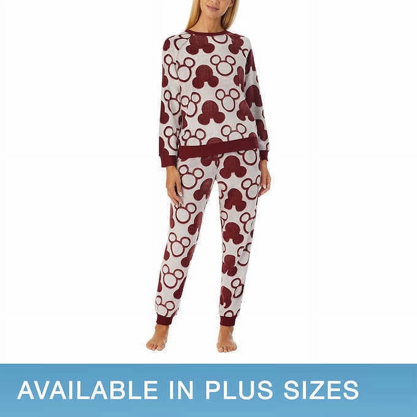 Disney Character Mickey Mouse Ladies' Fleece 2-piece Pajama Set (XS ...