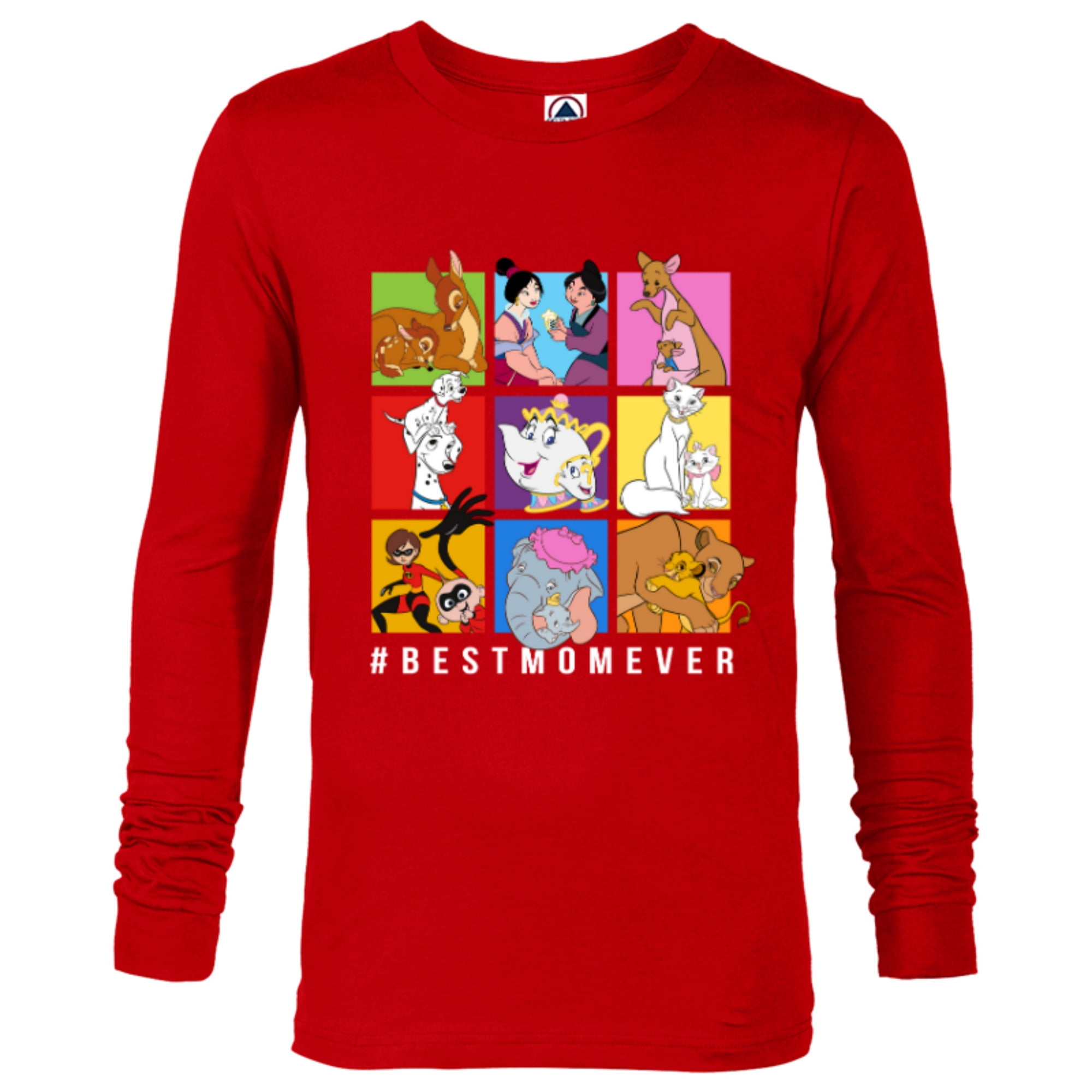 Disney Characters #BestMomEver Mother's Day - Long Sleeve T-Shirt for ...