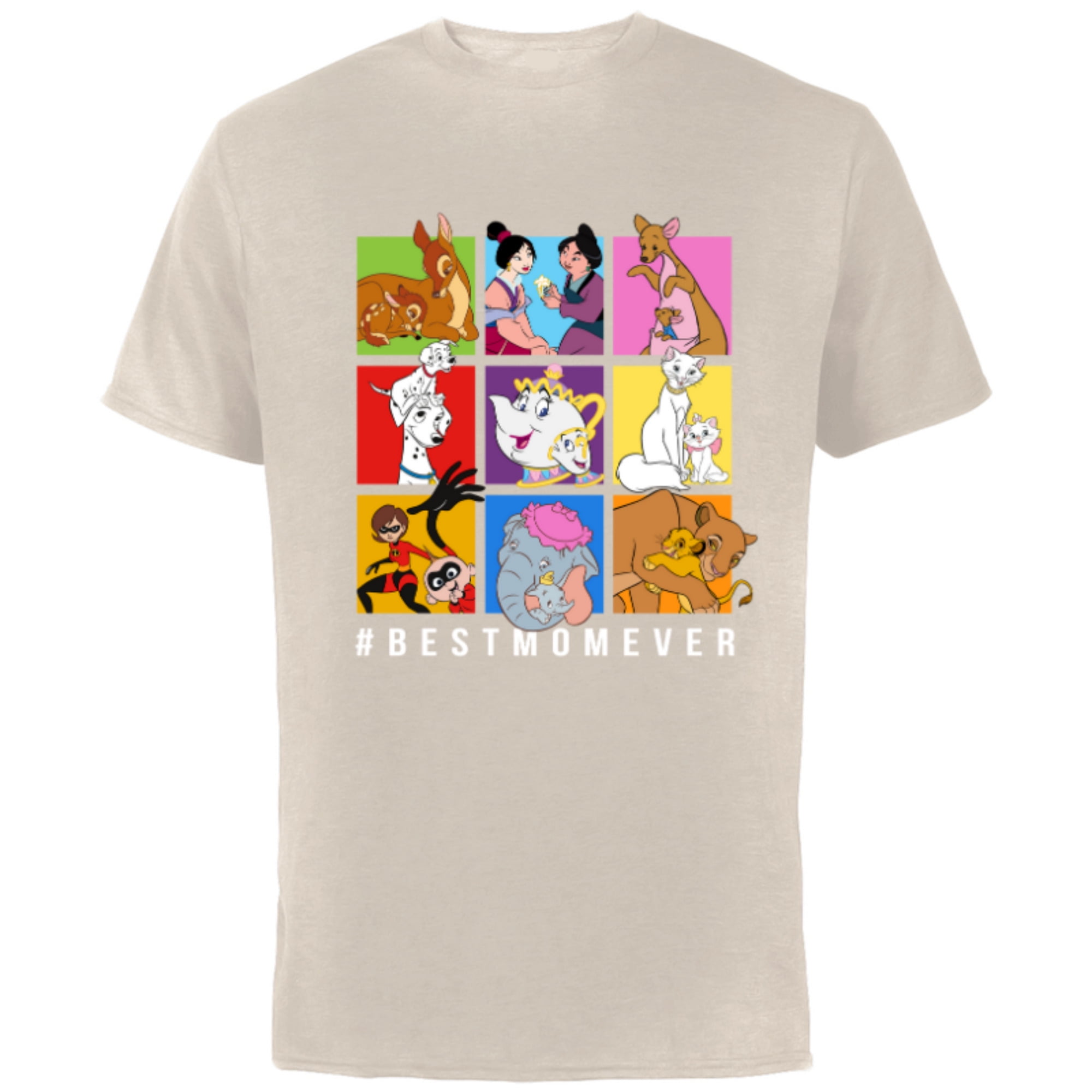 Disney Characters #BestMomEver Mother's Day - Short Sleeve Cotton T ...