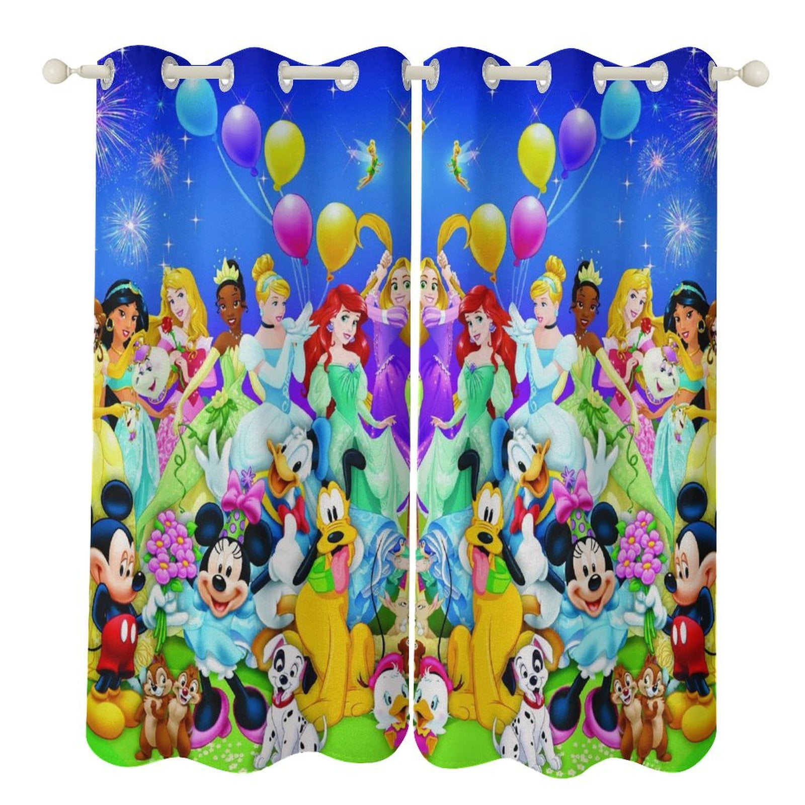 Disney-Characters Castle Curtains 84 inch,2 Panels Set,100% Blackout ...