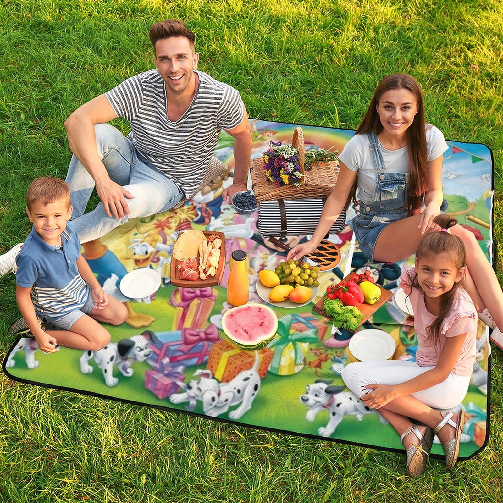 Disney-Characters Castle Picnic Blankets Outdoor Blanket,59'x59' Extra ...