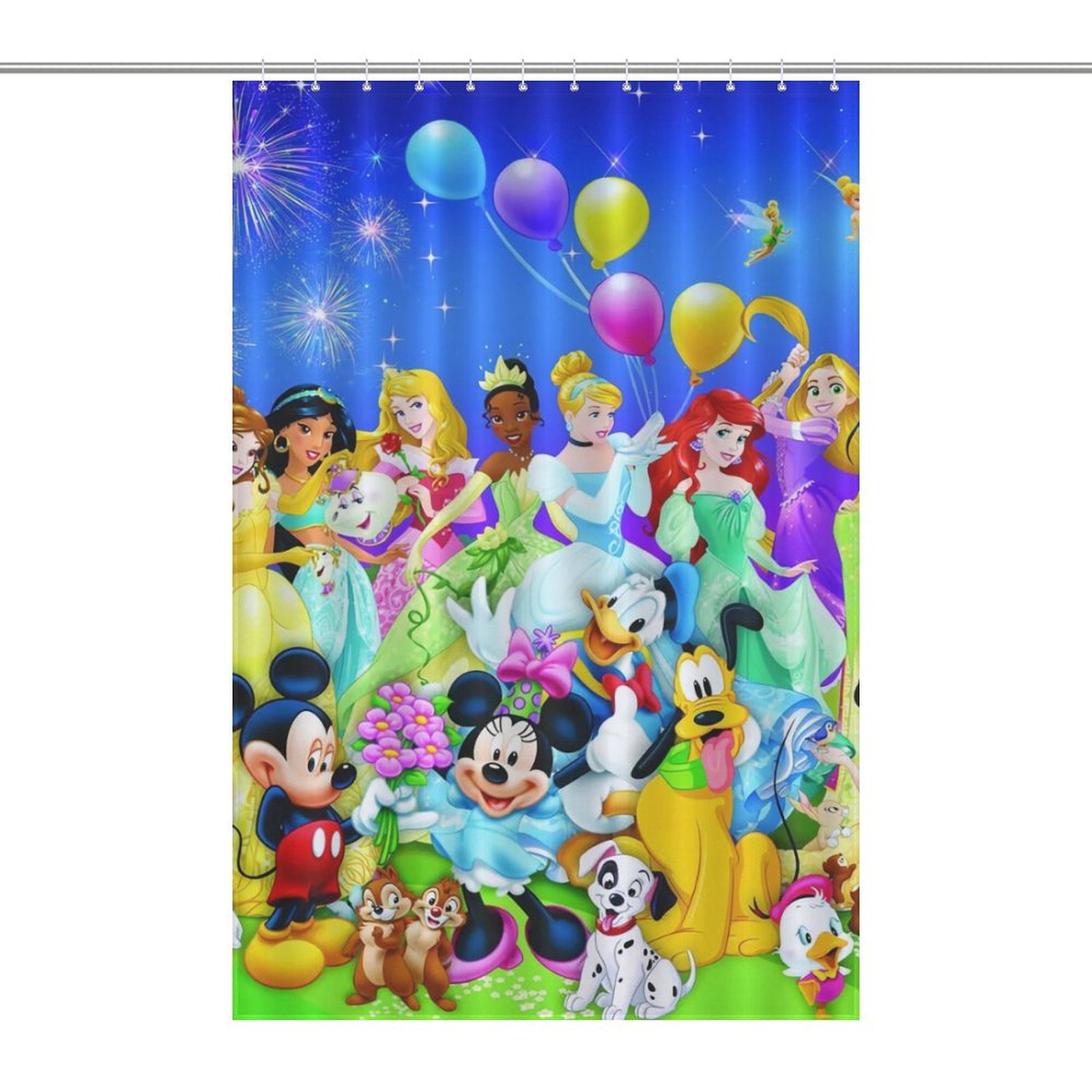 Disney-Characters Castle Shower Curtain,Printing Polyester Shower ...