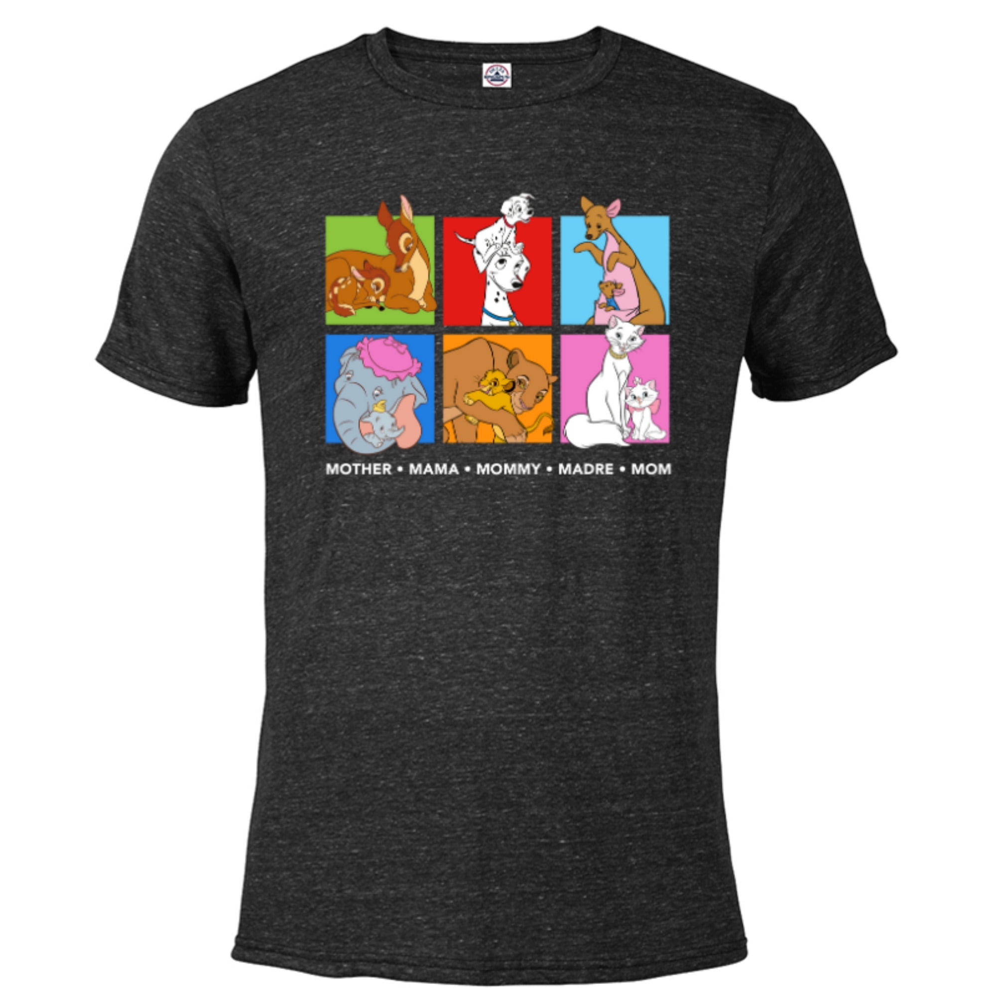 Disney Characters Colorful Mother's Day - Short Sleeve Blended T-Shirt ...