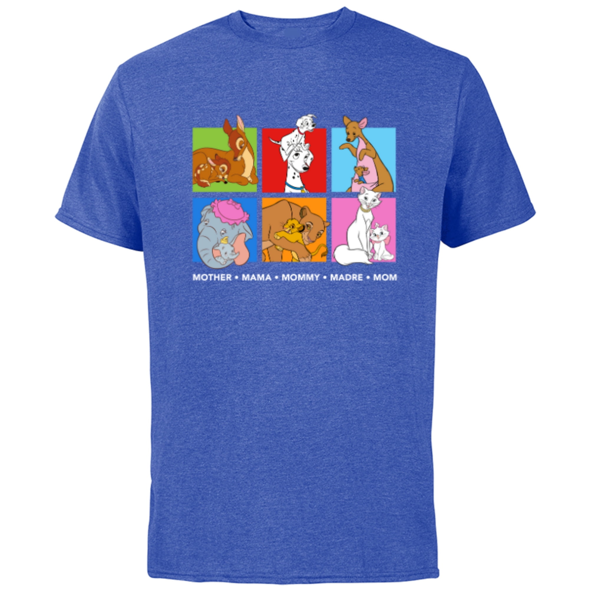 Disney Characters Colorful Mother's Day - Short Sleeve Cotton T-Shirt ...