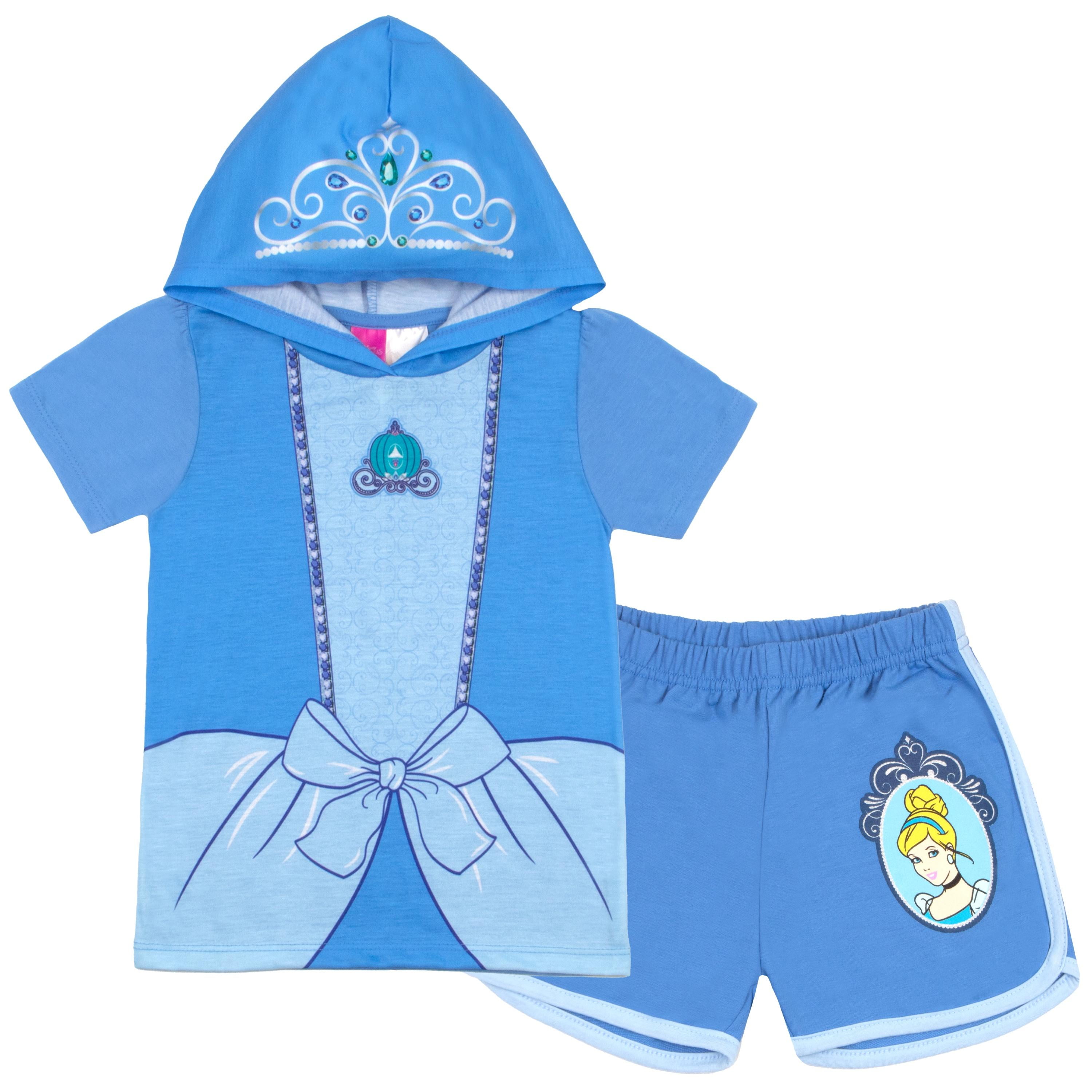 Disney Characters Girls 2-Piece Kids Clothing Set - Hoodie T-Shirt ...