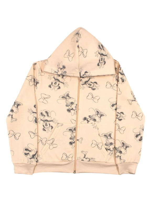 Disney Lilo & Stitch Girls Zip-Up Hoodie with Sitch & Angel All-Over ...