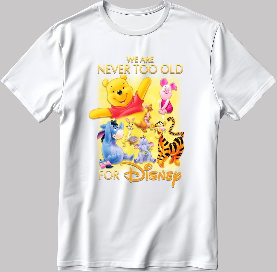 Disney Characters Short Sleeve White-Black Men's / Women N602 - Walmart.com