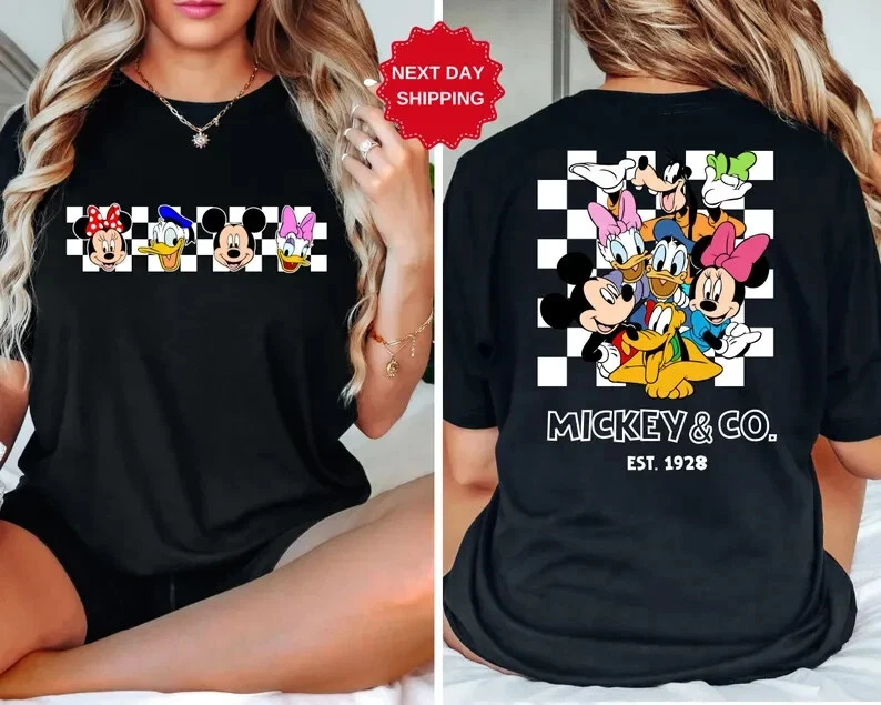 Disney Checkered Shirt, Mickey and Co 1928 Shirt, All Size S to 3XL ...