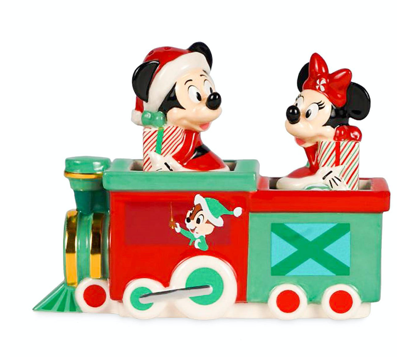 Disney Cheer Mickey and Minnie Mouse Holiday Salt & Pepper Set New with ...