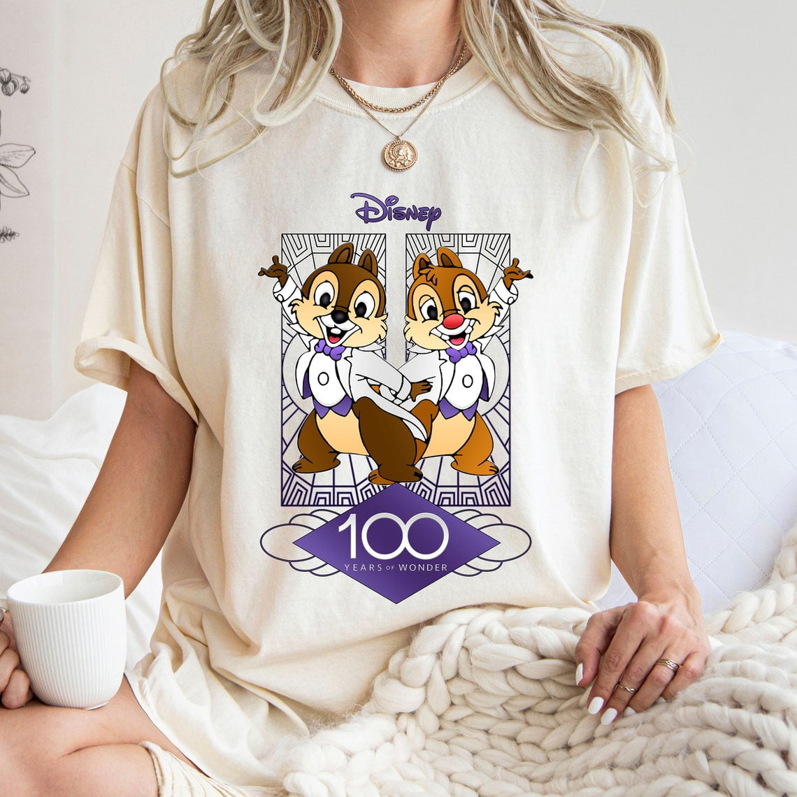 Disney Chip And Dale Shirt, Disney 100 Years Of Wonder T-Shirt, Disney ...