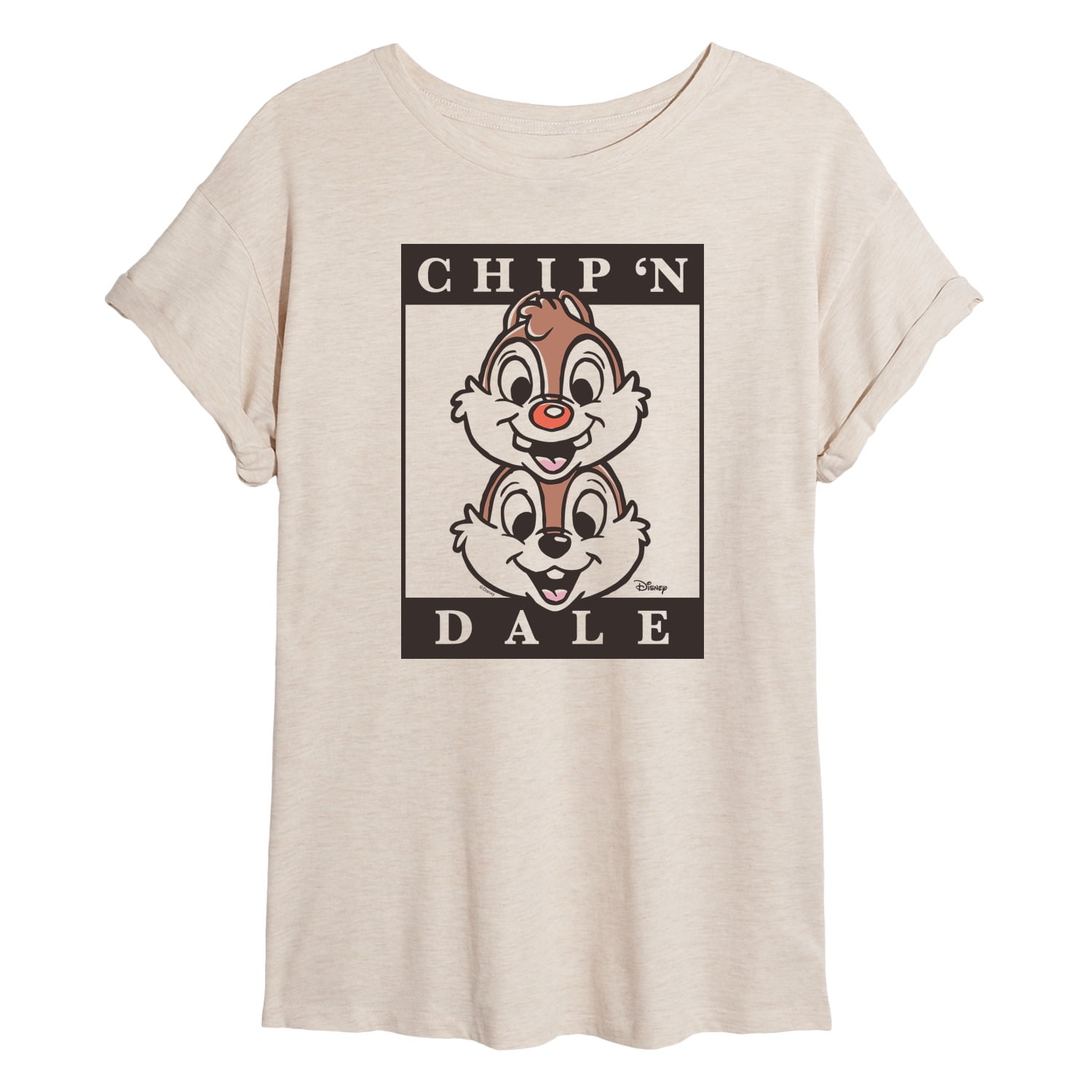 Disney - Chip 'N Dale - Chipmunk Smiles - Women's Oversized T-Shirt ...